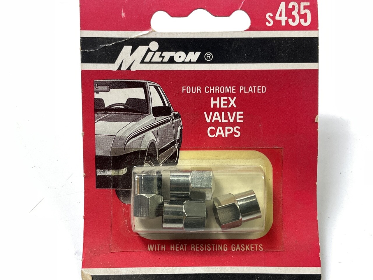 Milton S-435 High Performance Hex Head Valve Cap | Pack Of 4 | Chrome ...