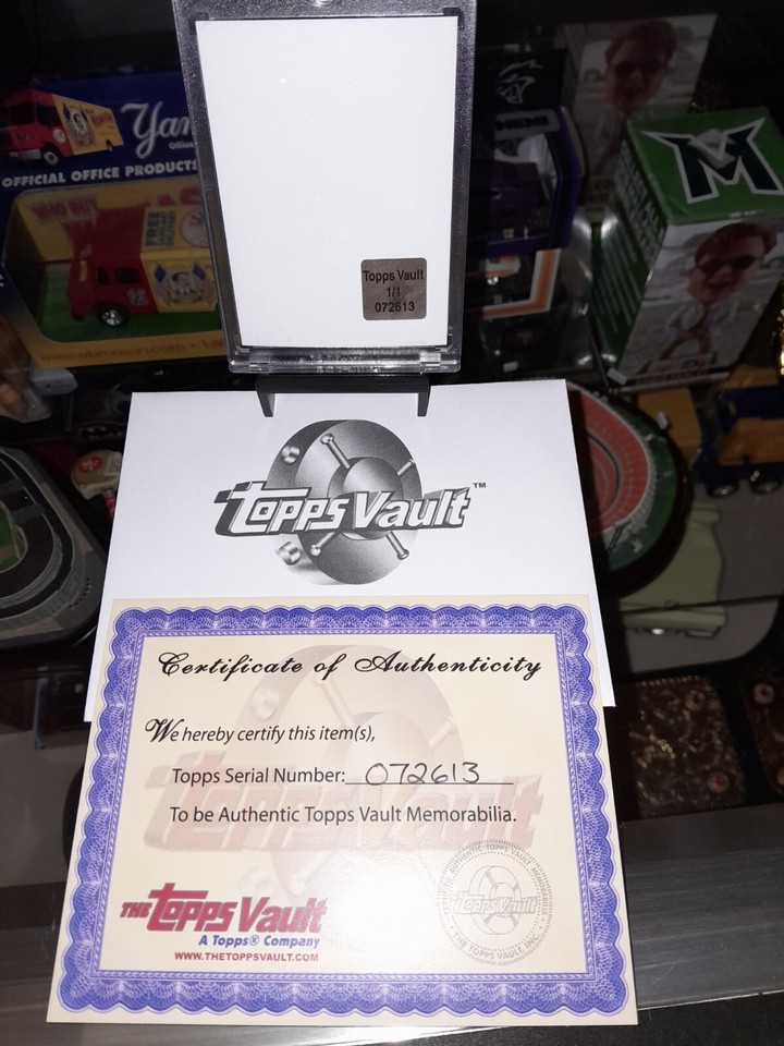 2020 The Topps Vault Babe Ruth🐐Topps Gallery Blank Back 1 of 1/COA ...