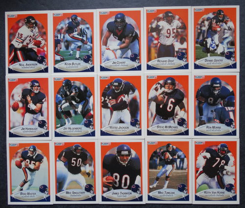 1990 Fleer Chicago Bears Team Set of 15 Football Cards | eBay
