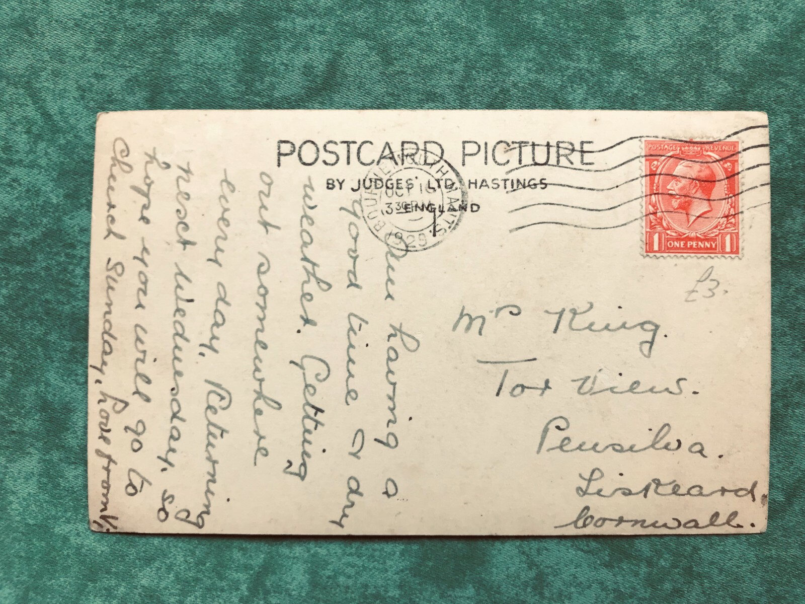 Vintage Postcard 1929 East Cliff Bournemouth Dorset Judges postcard ...