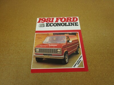 1981 Ford Econoline Van E100 E150 E250 E350 sales brochure 12 page ...