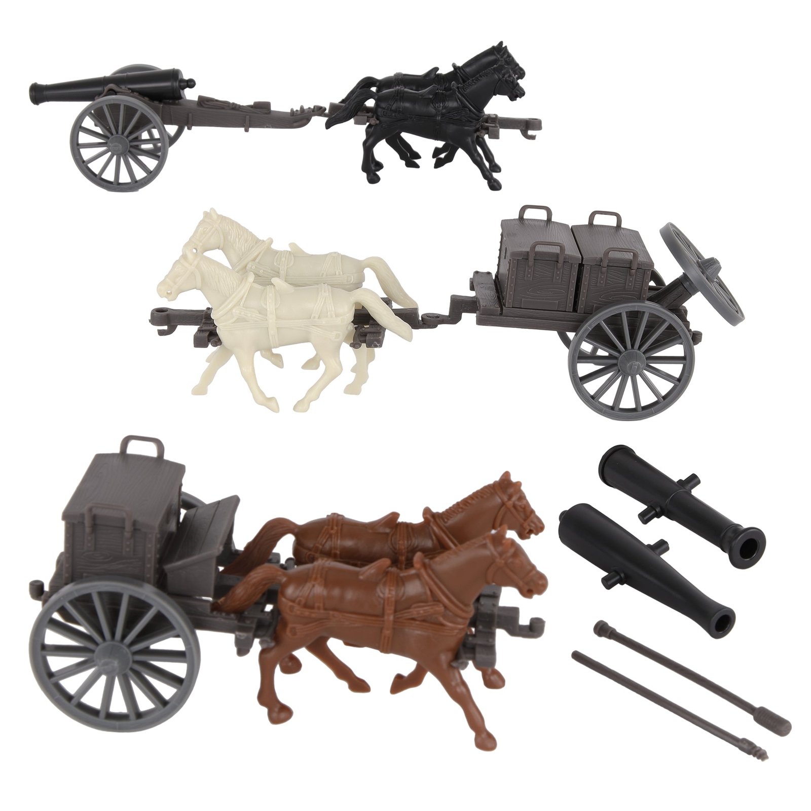 BMC CTS American Civil War Artillery Horse Wagon Plastic Cannon Limber ...