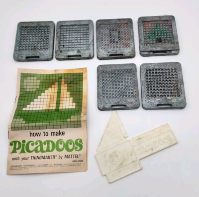 Vintage Mattel Thingmaker Picadoos Molds #4501 Complete Set Of 6 With ...