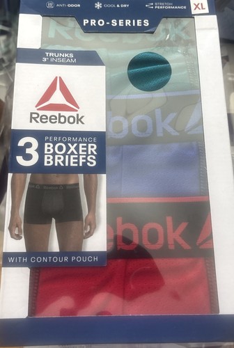 XL Mens Reebok Tech Comfort Performance Boxer Briefs Air Flow Pouch 3 ...