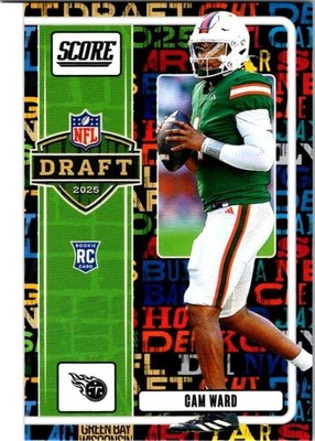 2025 Panini Score #3 Cam Ward RC Rookie Card NFL Draft Tennessee Titans ...