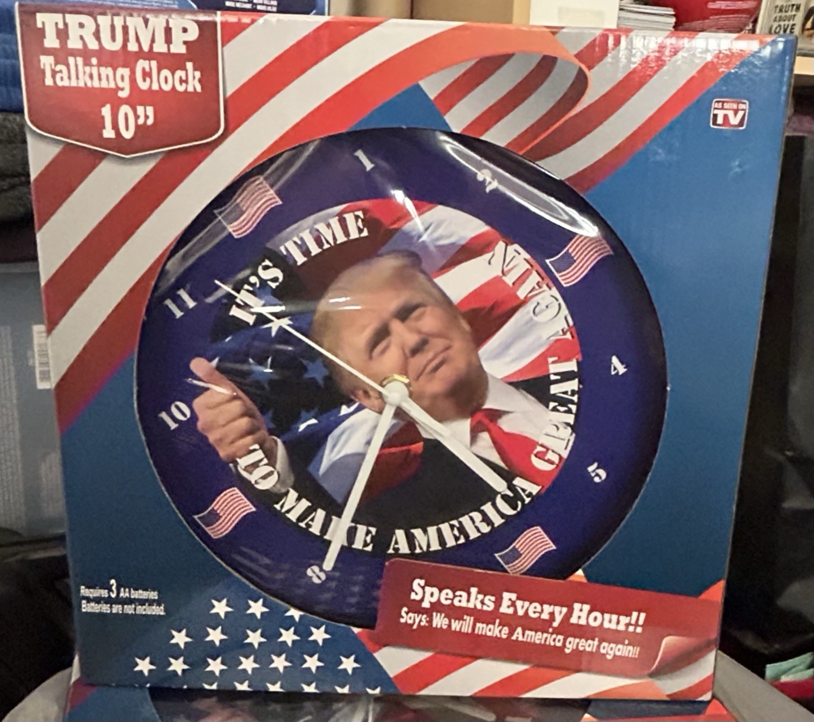 as Seen on TV E-0722 President Trump Talking Clock 10 In. Diameter for ...