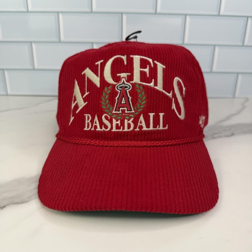 Los Angeles Angels Hat Cap Snap Back Mens One Size Red MLB Corduroy ...