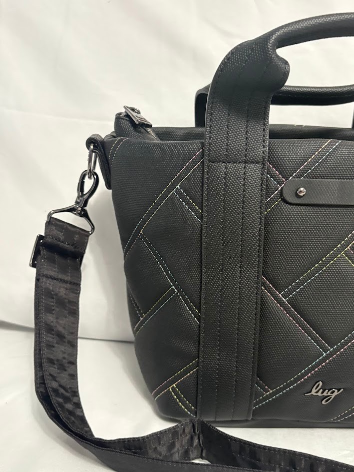 Brand New Lug Dory Matte Luxe VL Crossbody Bag Black with Rainbow ...