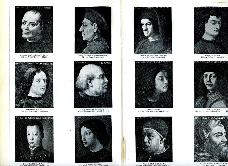 1920s Antique Prints The Medici Italian Family Genealogical Tree Europe ...