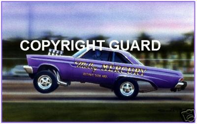 McCoy Mercury A/FX Ex.Hayden Profitt car, Circa 1966 Drag Racing Art ...