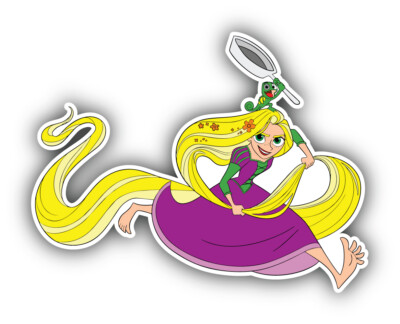 Rapunzel Cartoon Frog Sticker Bumper Decal - ''SIZES'' | eBay