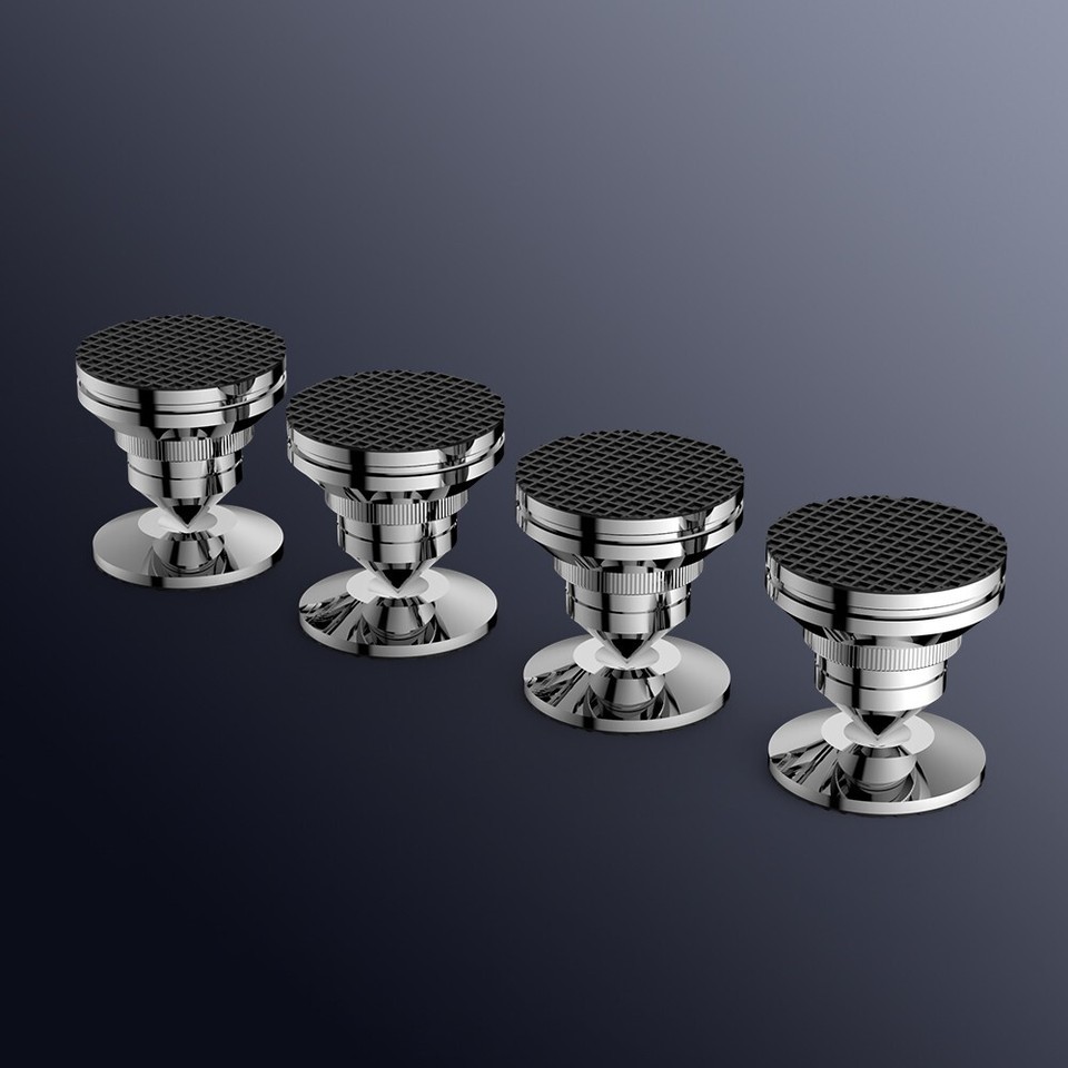 4Pcs Adjustable Stainless Steel HIFI Speaker Turntable Isolation Stand ...