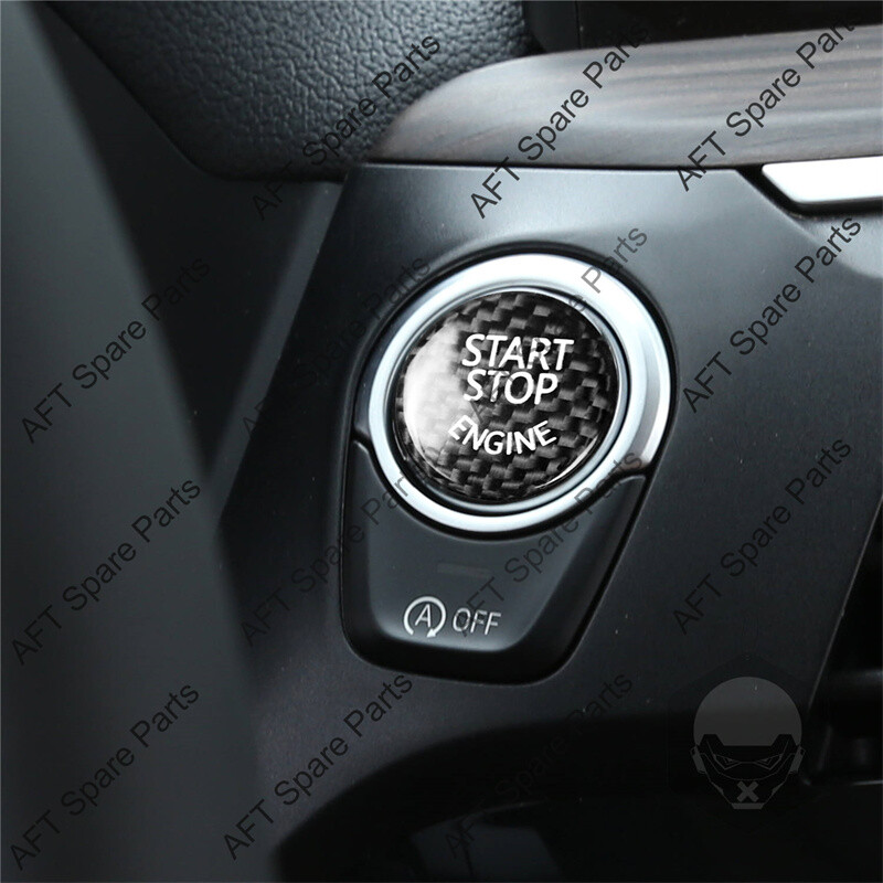 Carbon Fiber Engine Start Stop Button Cover For BMW E70 E71 E72 X1 X3 ...