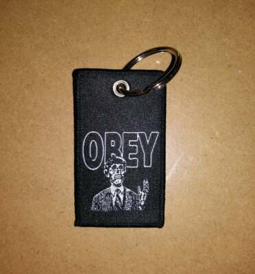KEYCHAIN - They Live - HORROR / sci-fi, OBEY, John Carpenter, zipper ...