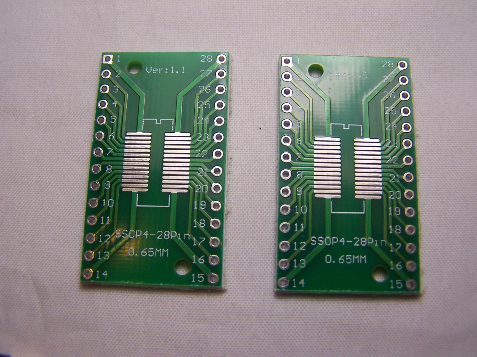 2Pcs SSOP28/TSSOP28 to DIP28 Adapter Board (Double sided) 2 sets of ...