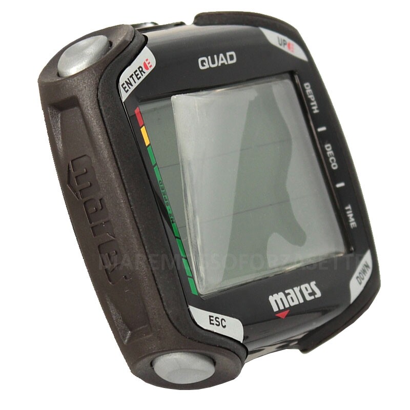 Mares Quad Black Dive Computer with Screen Protector and USB Interface ...