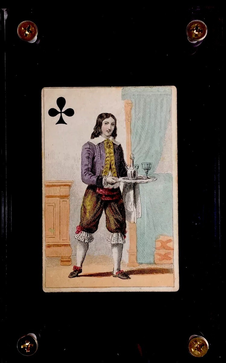 Original c1840 Hand Colour Antique Playing Cards Engraved Parisian ...