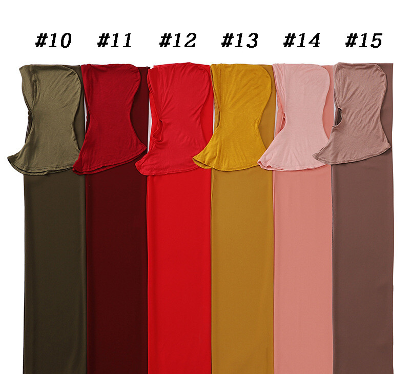 Muslim Chiffon Hijab With Cap Women Veil Headscarves Headwraps Cap Soft ...