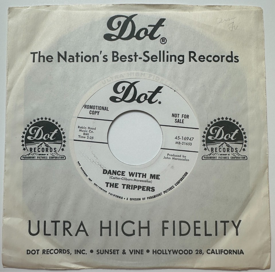 garage psych psychobilly 45 THE TRIPPERS Dance With Me / Keep A Knockin ...