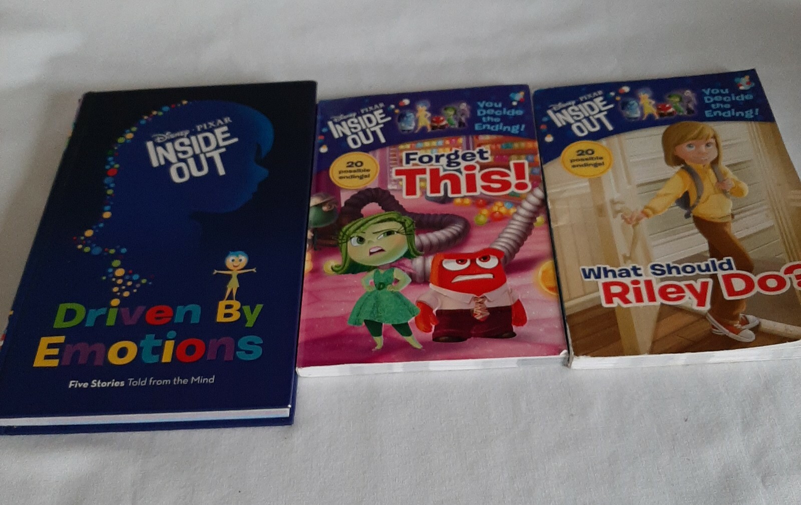 3- Disney Pixar Inside Out Books Preowned (1 hard cover Driven By ...