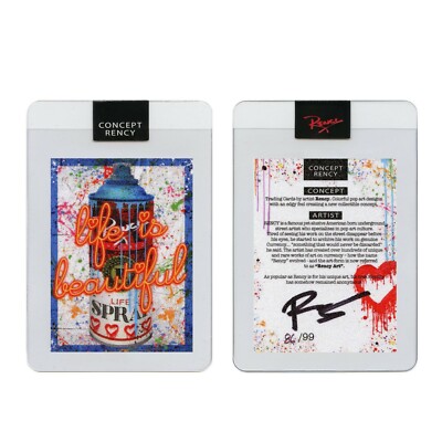 SPRAY CAN Life DIAMOND DUST Trading Card Hand-Signed by Rency S/N # of ...