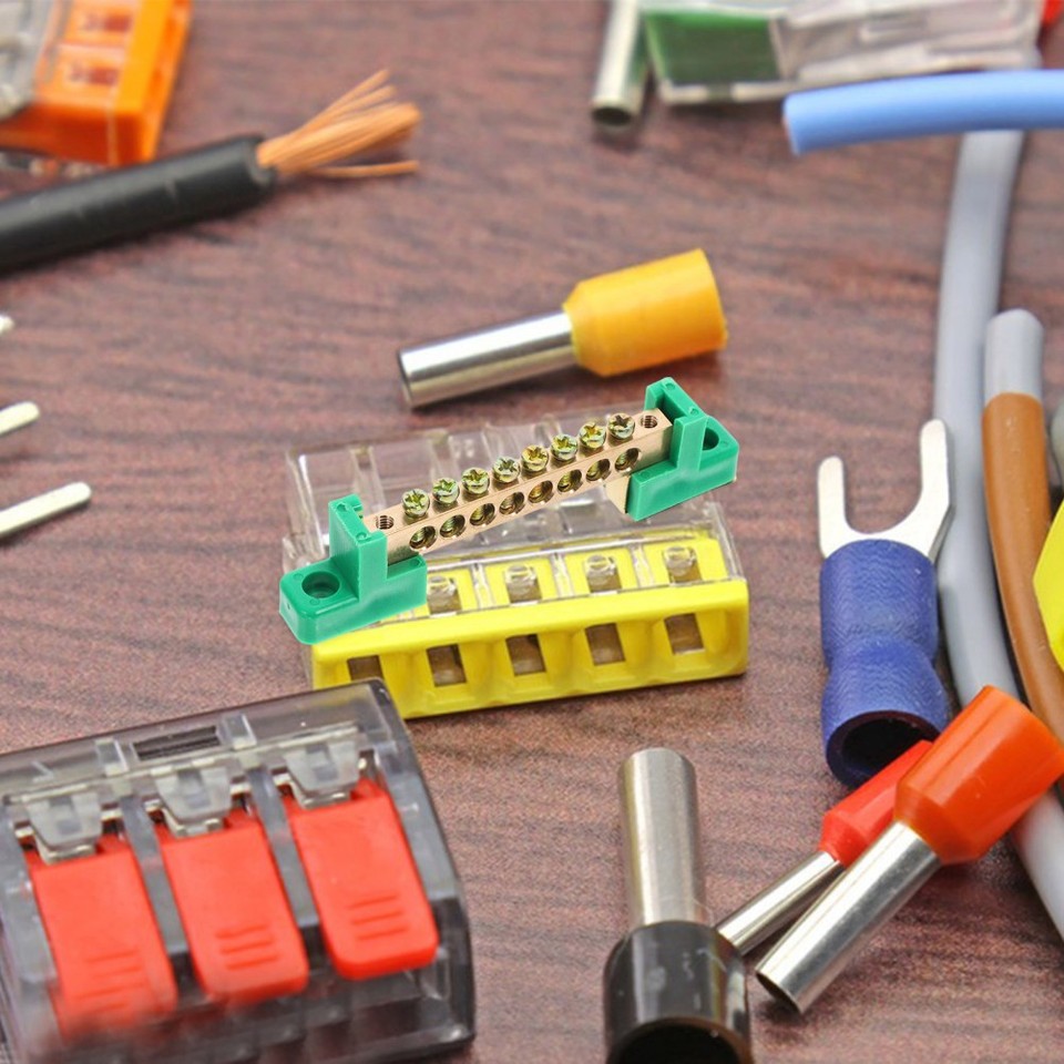 5 Pcs Copper Column Electrical Neutral Bar Distribution Block Terminal ...