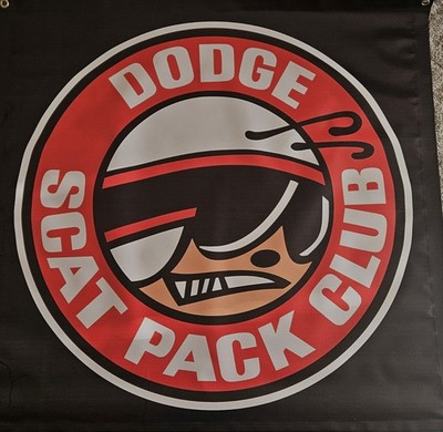 DODGE SCAT BACK CLUB (20) 3'X3' CLASSIC Vinyl Banner. Mopar | eBay
