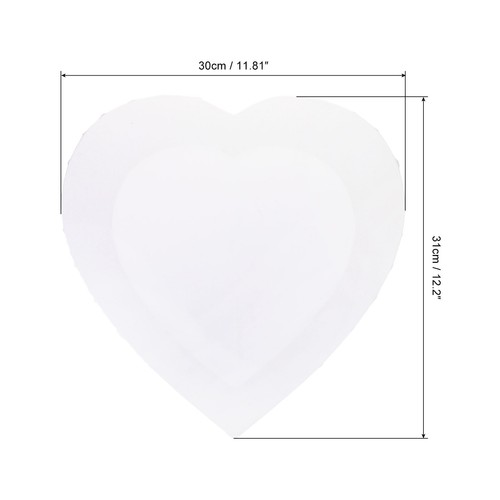 2pcs 12x12 Inch Painting Canvas Panels Heart Shape Blank Art Board ...