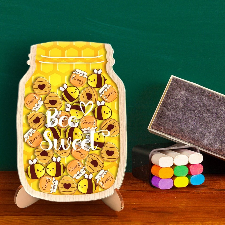 Wooden Reward Jar Little Bees Cute Bees Theme Rewards Chart Behaviour ...