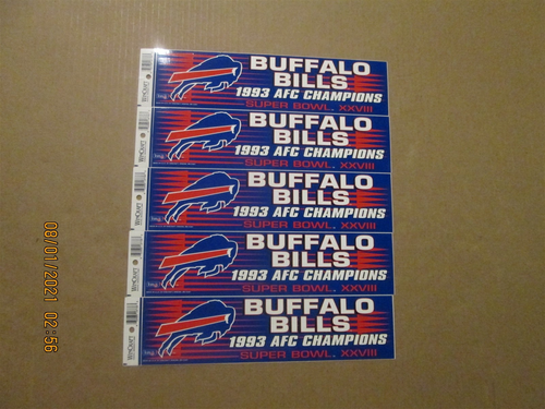 NFL Buffalo Bills Vintage Lot of 5 1993 AFC Champions SB XXVIII Bumper ...
