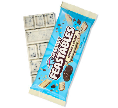 MrBeast Cookies & Cream New Chocolate Bar USA Import Feastables 60g ...