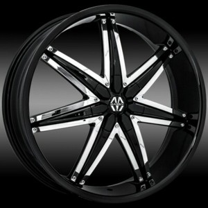 26" Inch Black Massiv 923 Spline Wheels Rims 5x115 5x120 5x4.5 24 28 | eBay