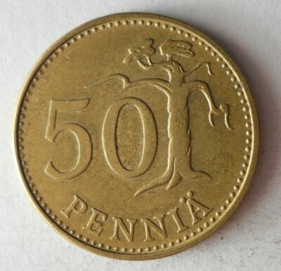 1963 FINLAND 50 PENNIA - Excellent Collectible Coin - Finland Bin #1 | eBay