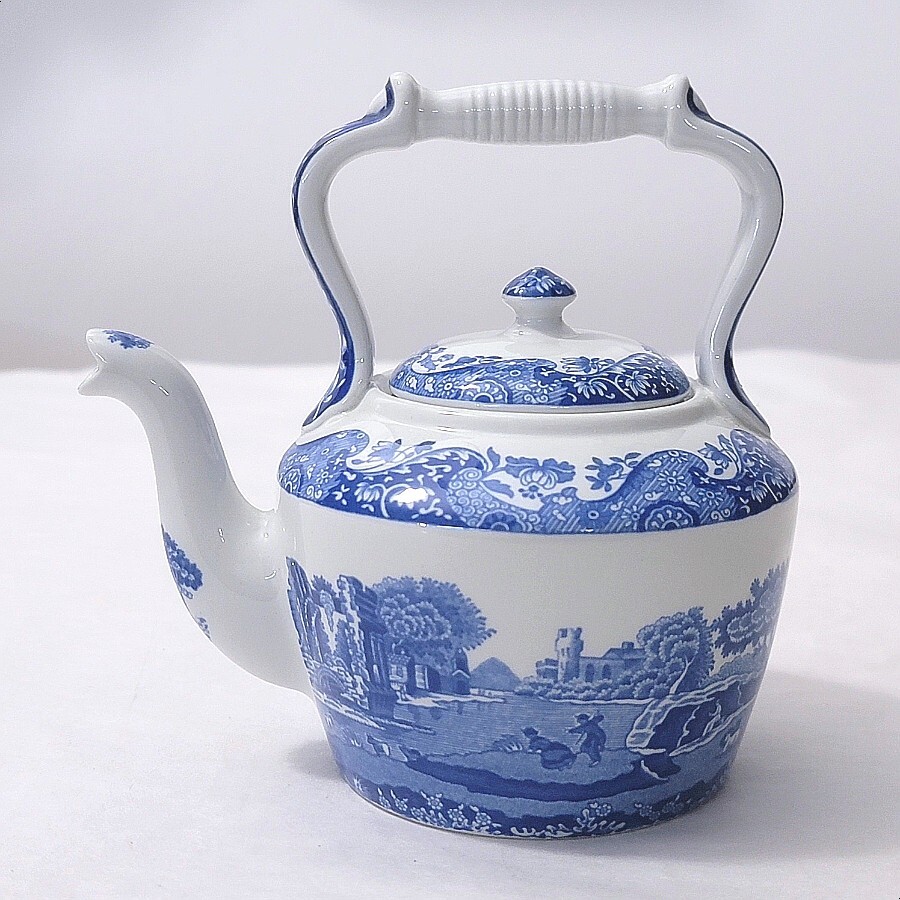 Spode England Blue "Italian" Miniature Kettle 378 | eBay