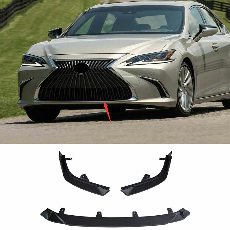 For Lexus ES250 300h 350 2019-2022 Matte Black Front Bumper Lip Spoiler ...