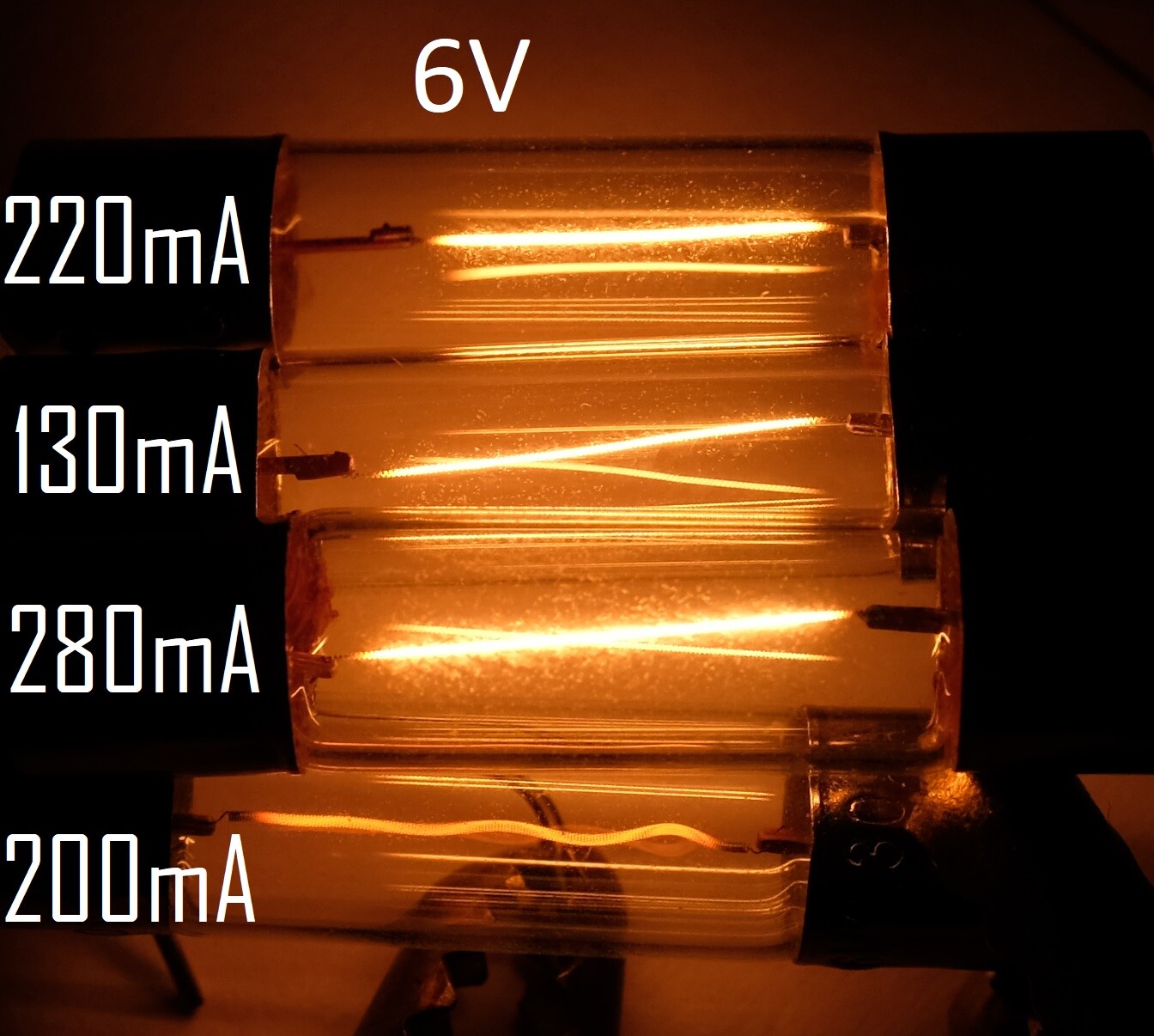 10x Fuse lamp bulb 6V 280 mA axial VU meter amplifier receiver vintage ...
