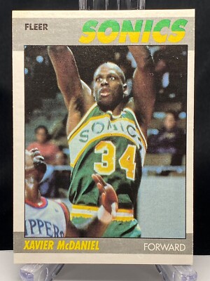 XAVIER MCDANIEL 1987 SEATTLE SUPERSONICS 87-88 FLEER BASKETBALL #73 🔥🔥 ...