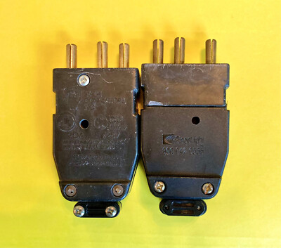 3 Pin Stage Connector Male Bates style - Used - 20a-125v - Price is for ...