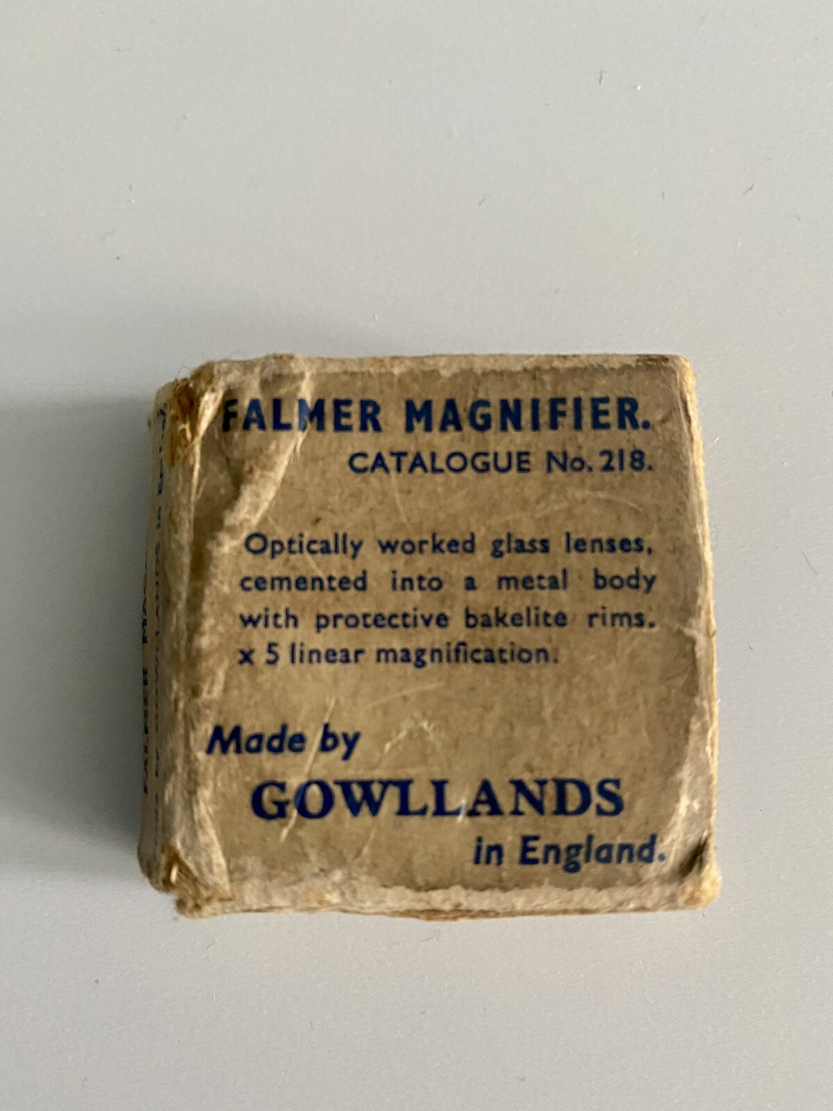Vintage Falmer MAGNIFIER X5 Scientific Lab Boxed Gowllands England ...