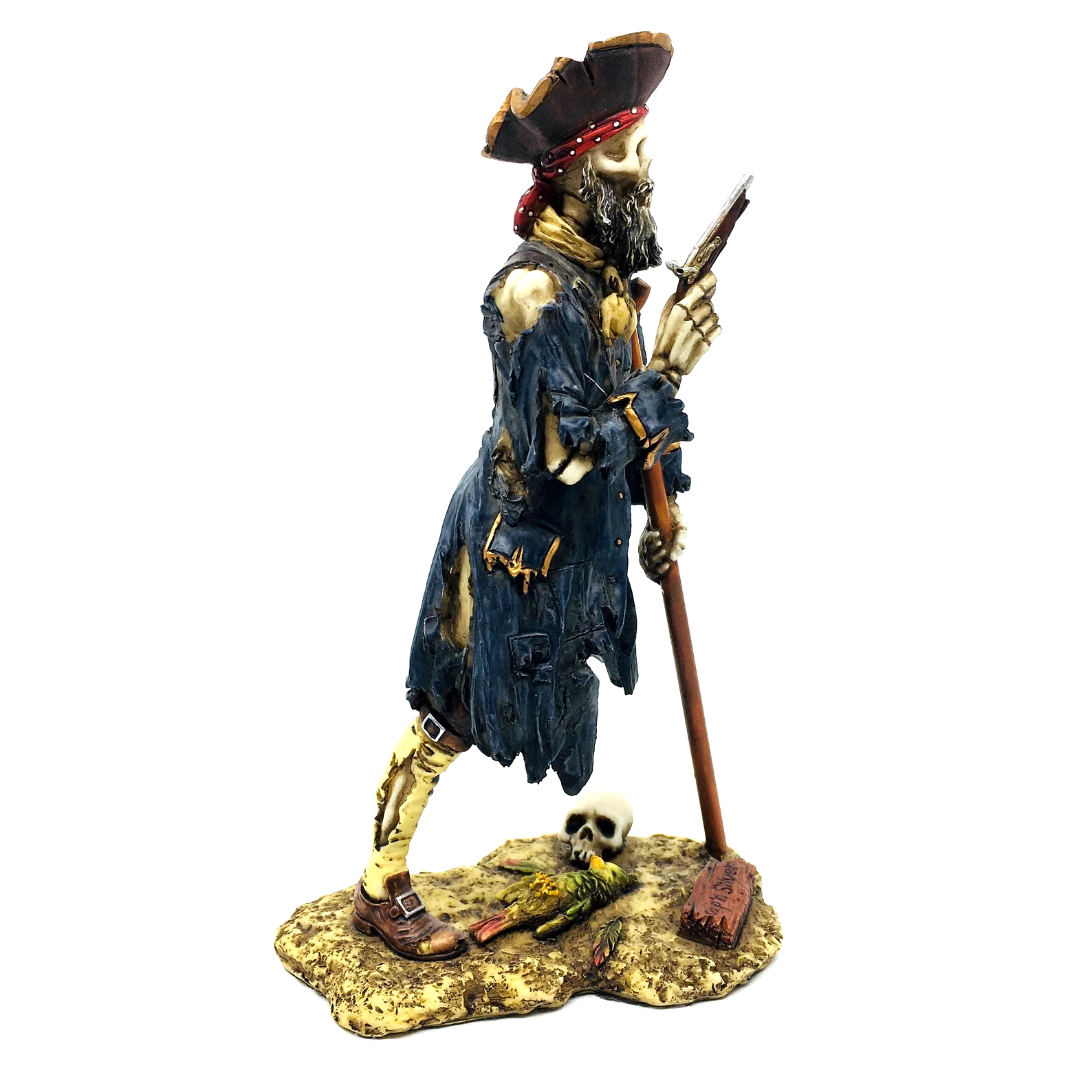 Skeleton The Pirate Captain John Silver Figurine | Summit Skeleton ...
