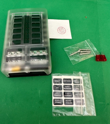 12-Way Fuse Block with Negative Pole Fuse Box For Boat Camper Car Truck ...