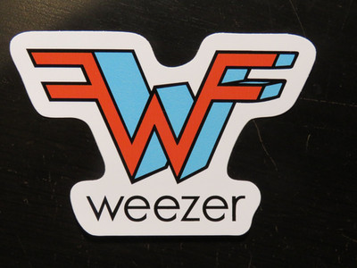 4" MUSIC STICKER ~ WEEZER: World Famous Los Angeles Rock Band Formed in ...