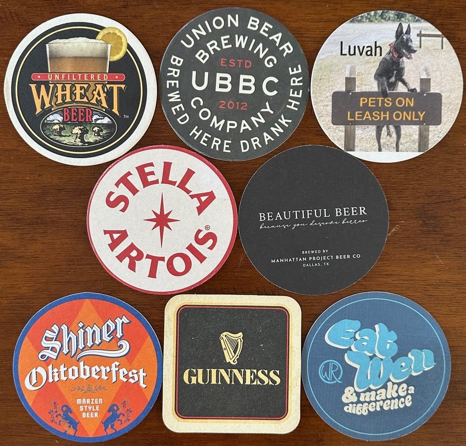 LOOK! (24) US Craft Beer Coasters ~ 24 beer coasters, Craft Beer Mats ...