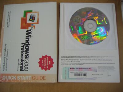 MICROSOFT WINDOWS 2000 PROFESSIONAL FULL OPERATING SYSTEM MS WIN PRO ...