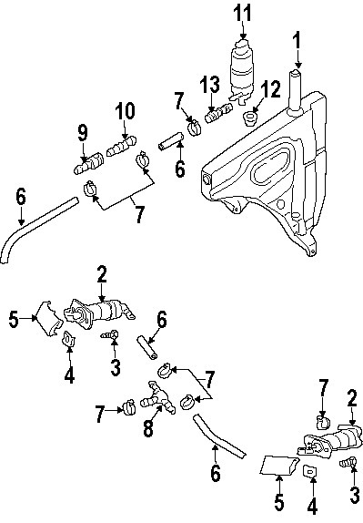 Audi A4 Avant B8 Front Left Headlight Washer Nozzle 8K0955101B Genuine ...