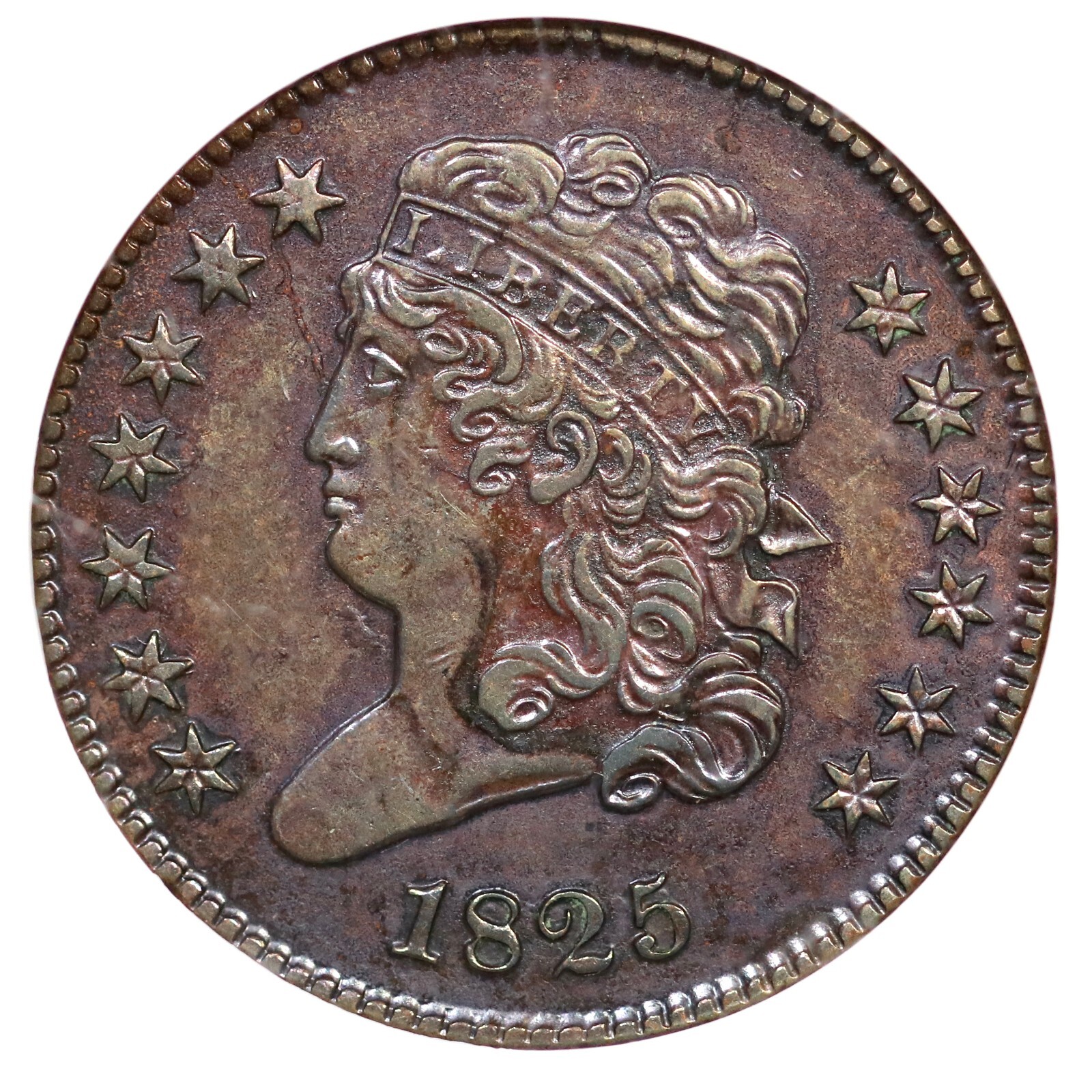 1825 C-1 NGC AU 55 Classic Head Half Cent Coin 1/2c | eBay