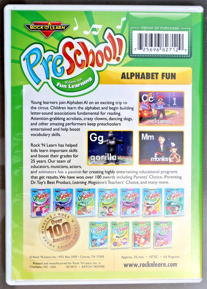 Preschool Rock N Learn: Alphabet Fun DVD | eBay