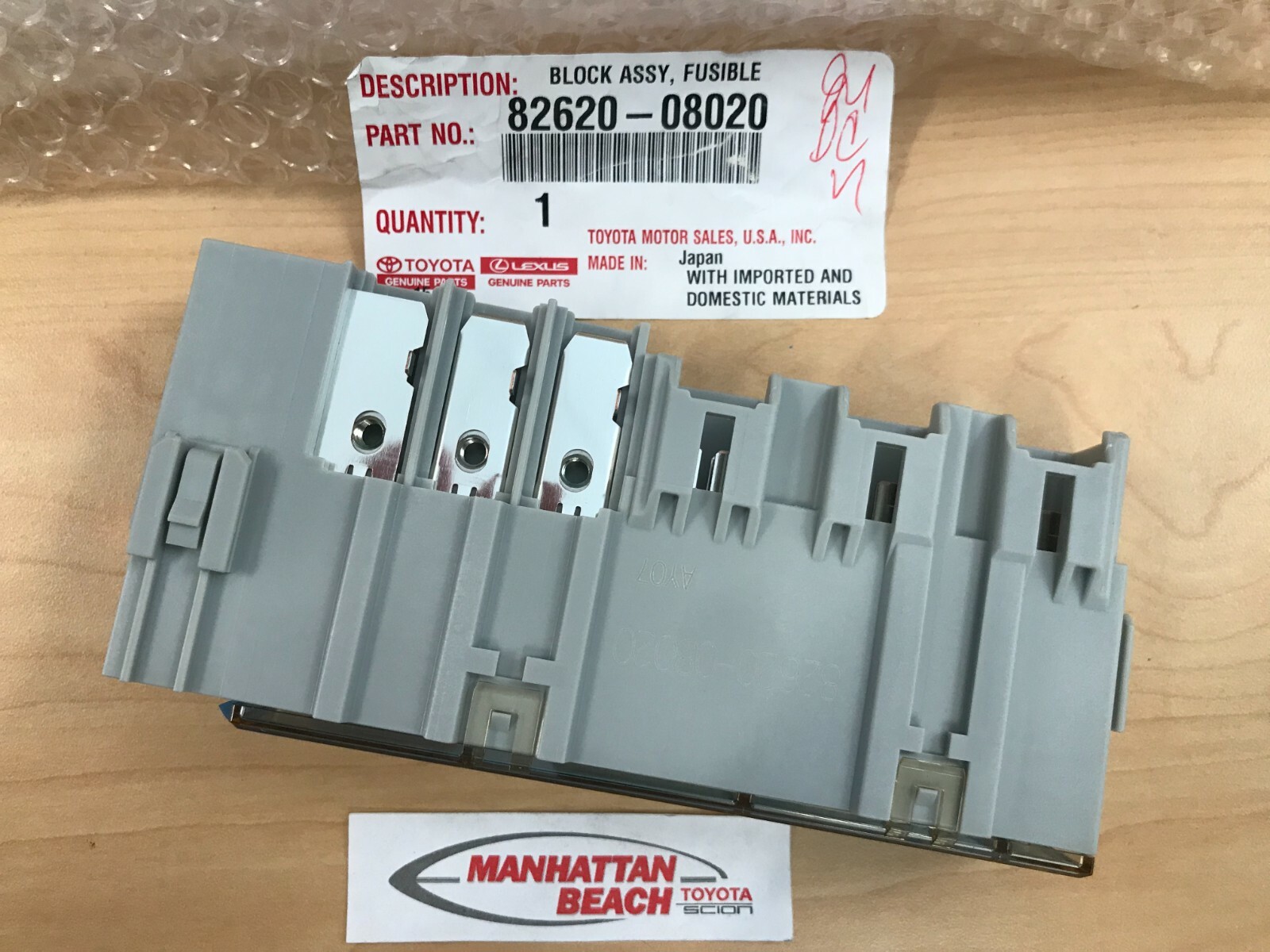 04-10 SIENNA FUSE FUSIBLE LINK BOX 82620-08020 GENUINE TOYOTA OEM NEW ...
