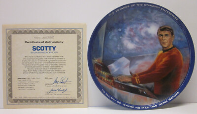 Star Trek Scotty Engineering Officer Collectors Plate # 4439M In ...