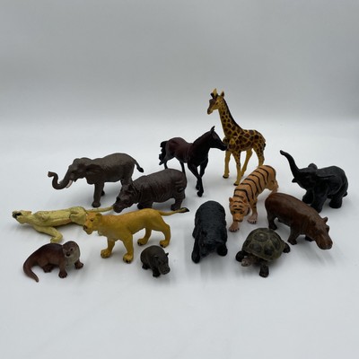 Lot of Vintage Plastic Rubber Zoo Animals 90s Hong Kong China Schleich ...